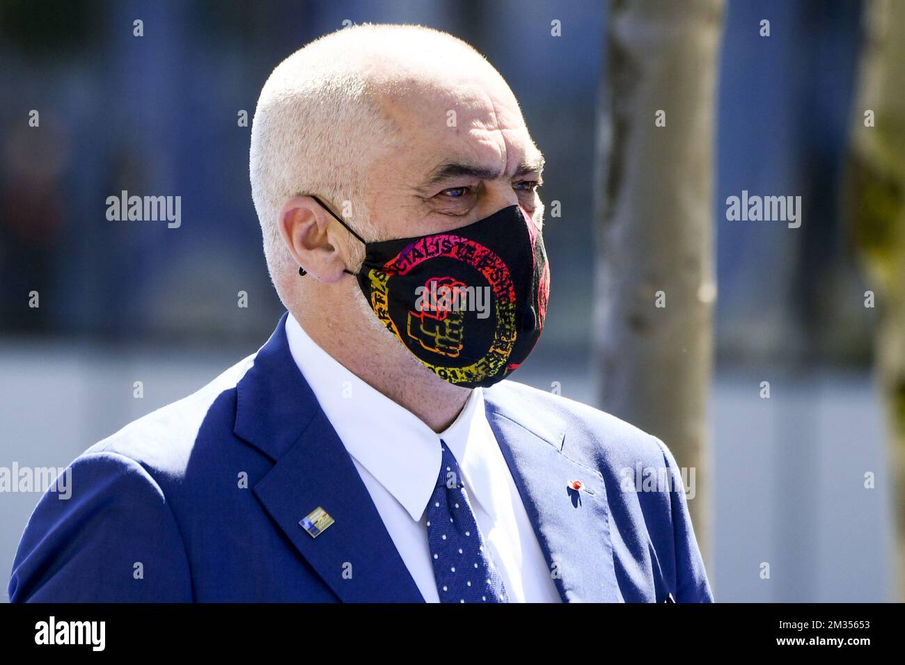 Prime Minister of Albania Edi Rama pictured at the arrivals' moment at ...