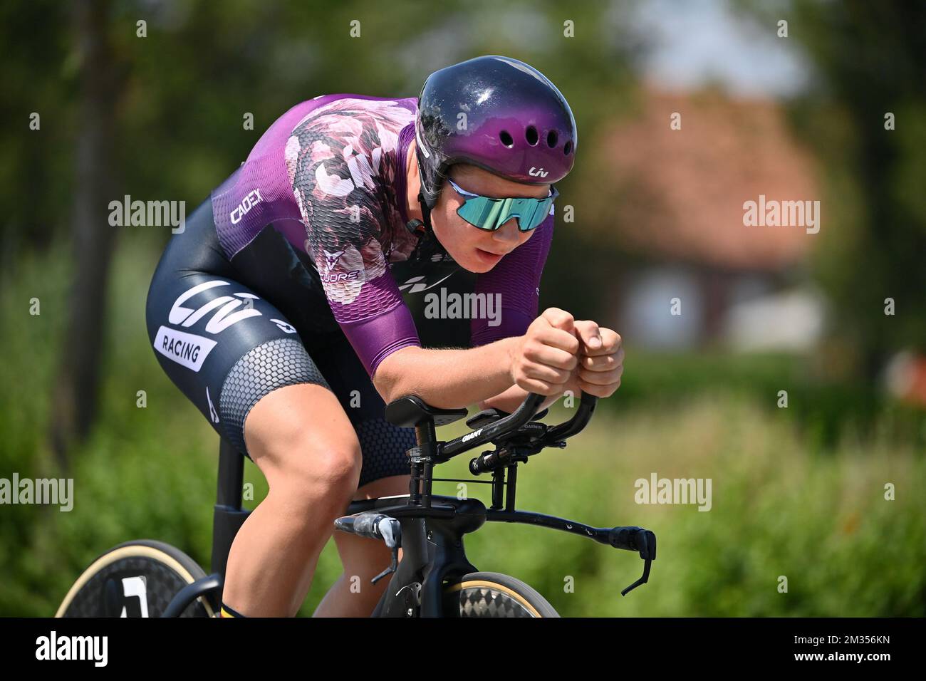 Belgian Lotte Kopecky pictured in action during the women's elite ...