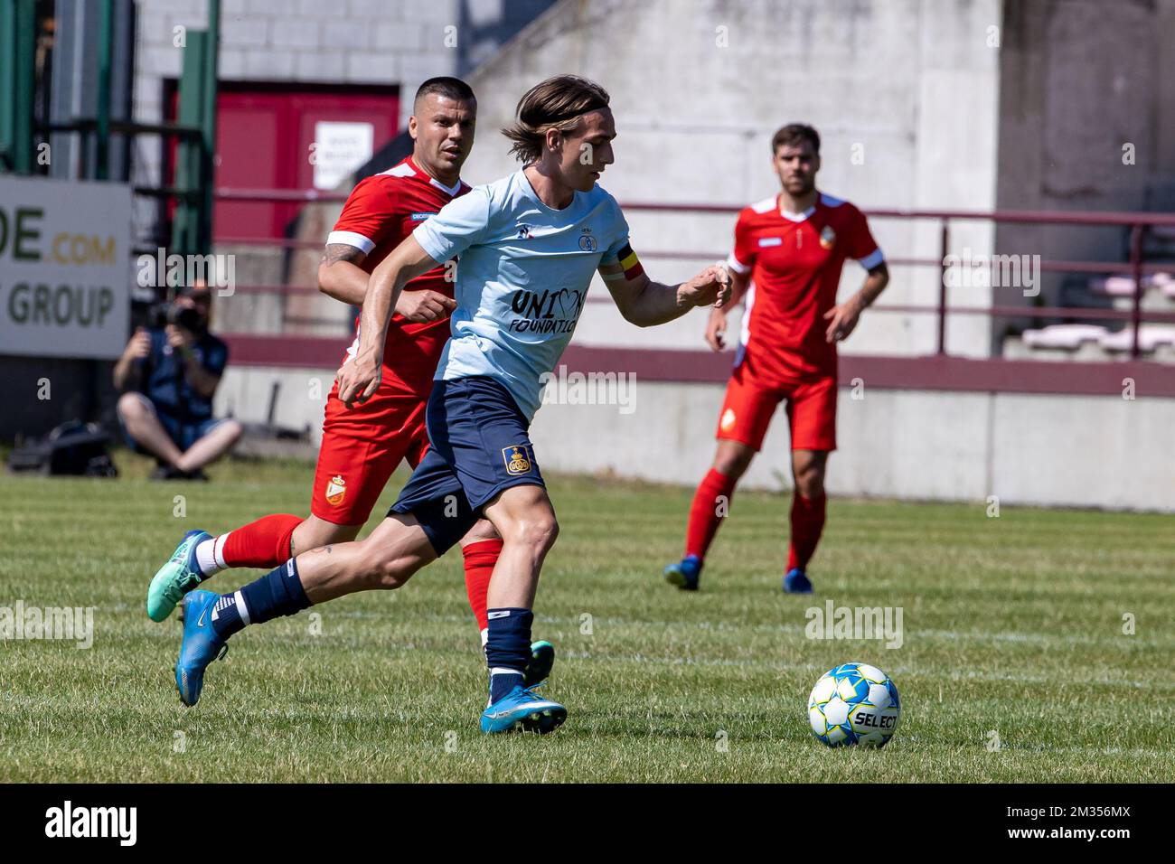 Union's Casper Nielsen fights for the ball during the first friendly ...