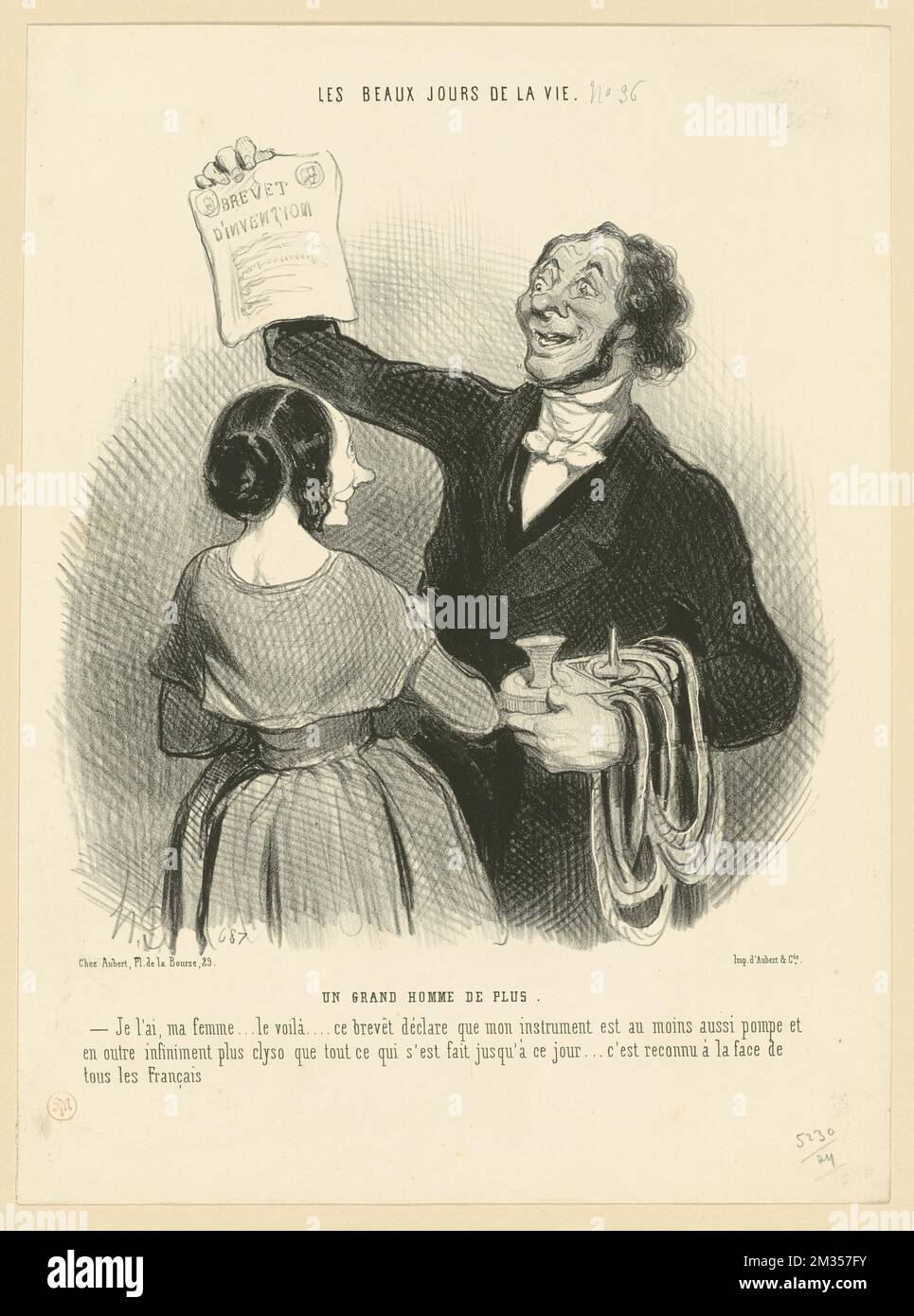 Un grand homme de plus. Honoré Daumier (1808-1879). Lithographs Stock ...