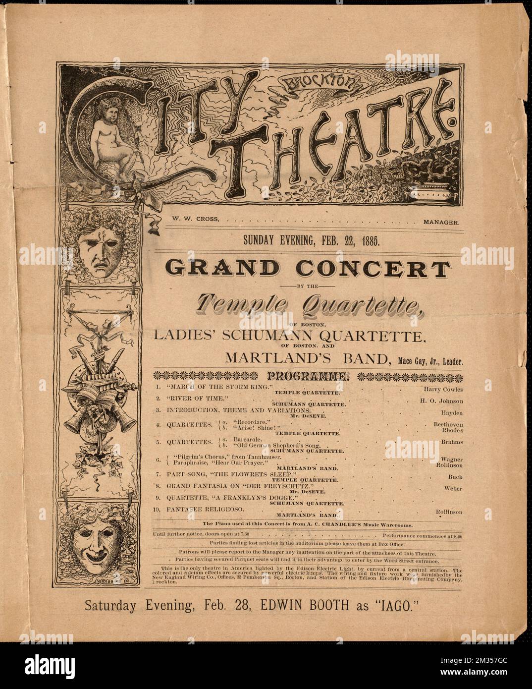 Grand concert by the Temple Quartette , Entertainment, Brockton Public ...