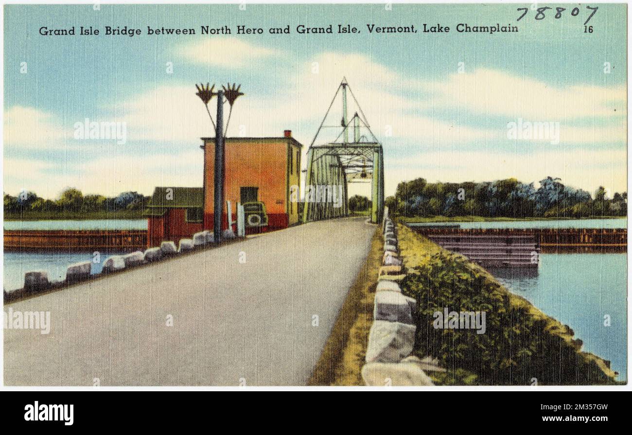 Grand Isle Bridge between North Hero and Grand Isle, Vermont, Lake ...