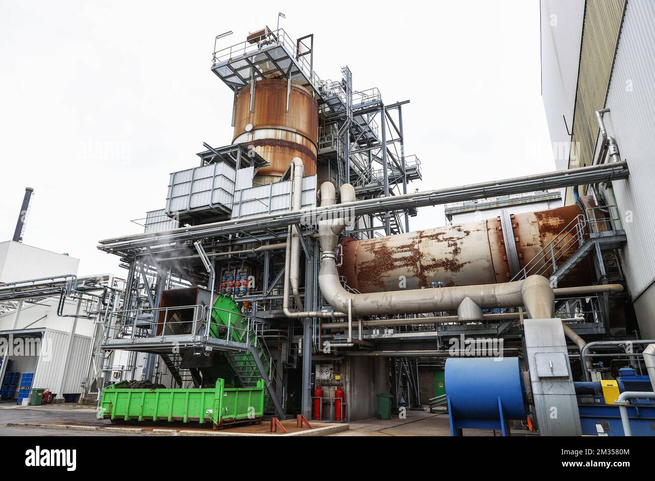 general image of the rotary waste kiln pictured during a press moment ...
