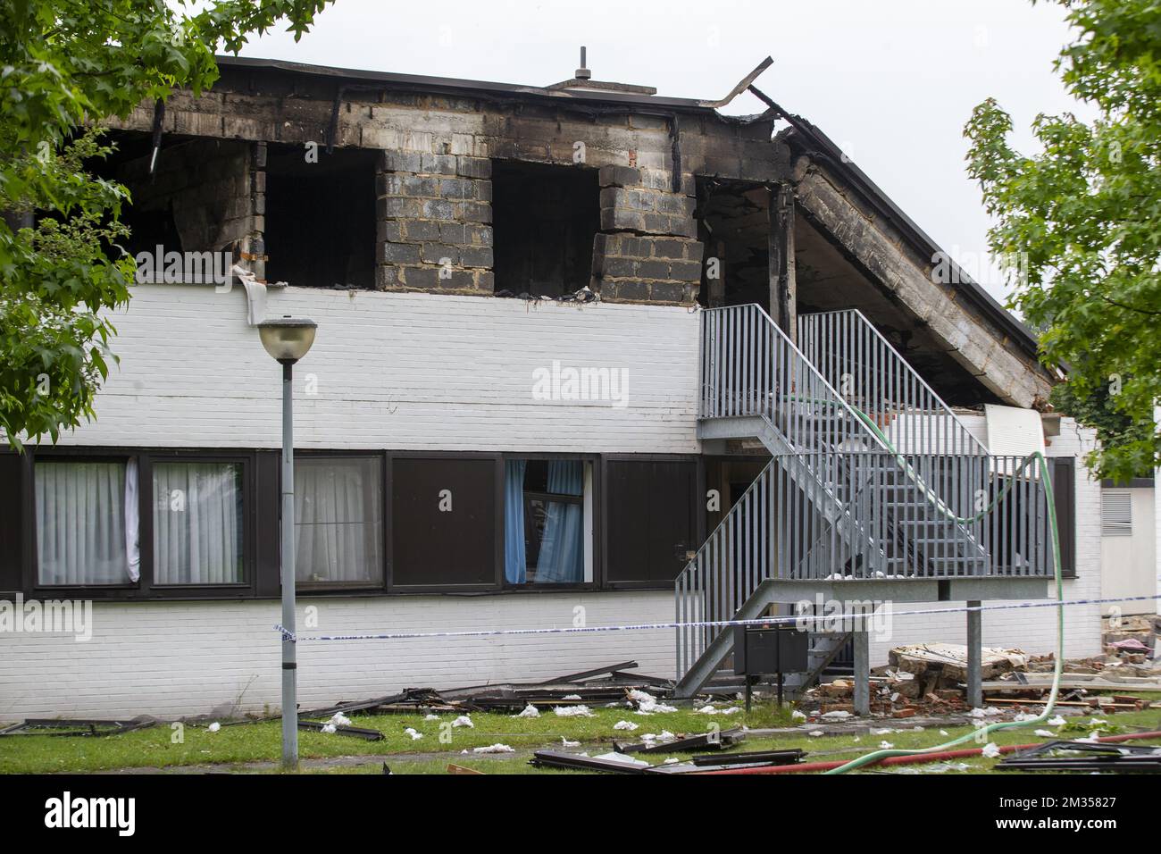Illustration picture shows damages after a gas explosion in a house in ...