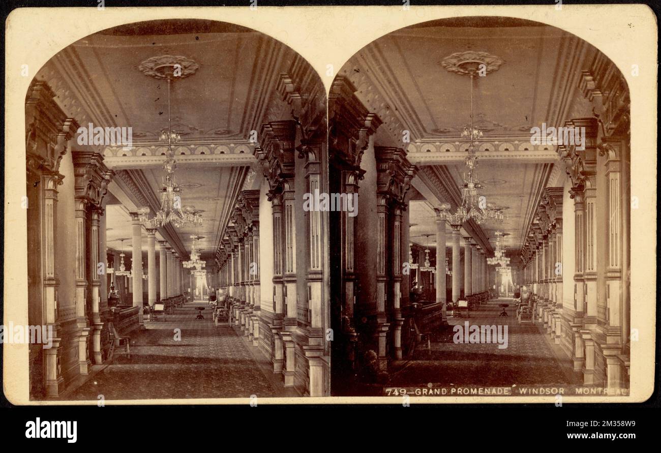Grand promenade, Windsor, Montreal , Hotels, Passageways, Interiors ...
