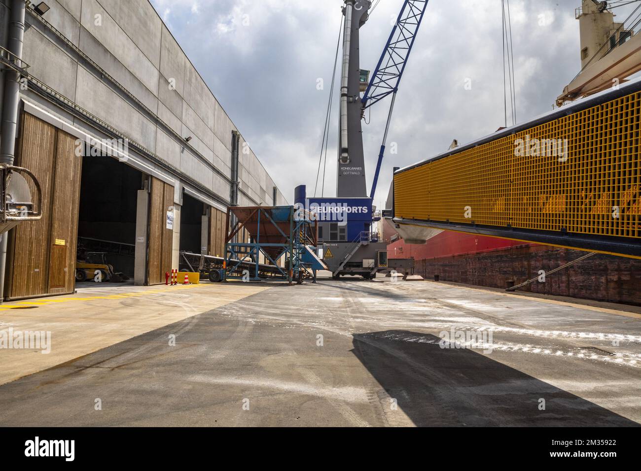 Illustration shows Euroports, in the Port of Antwerp, Tuesday 29 June ...