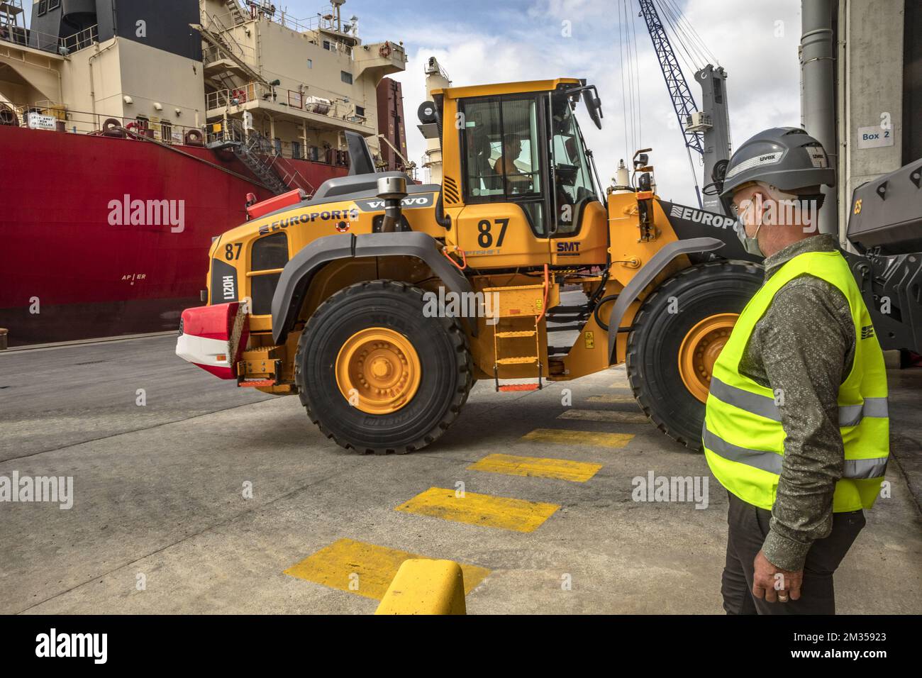 Illustration shows Euroports, in the Port of Antwerp, Tuesday 29 June ...