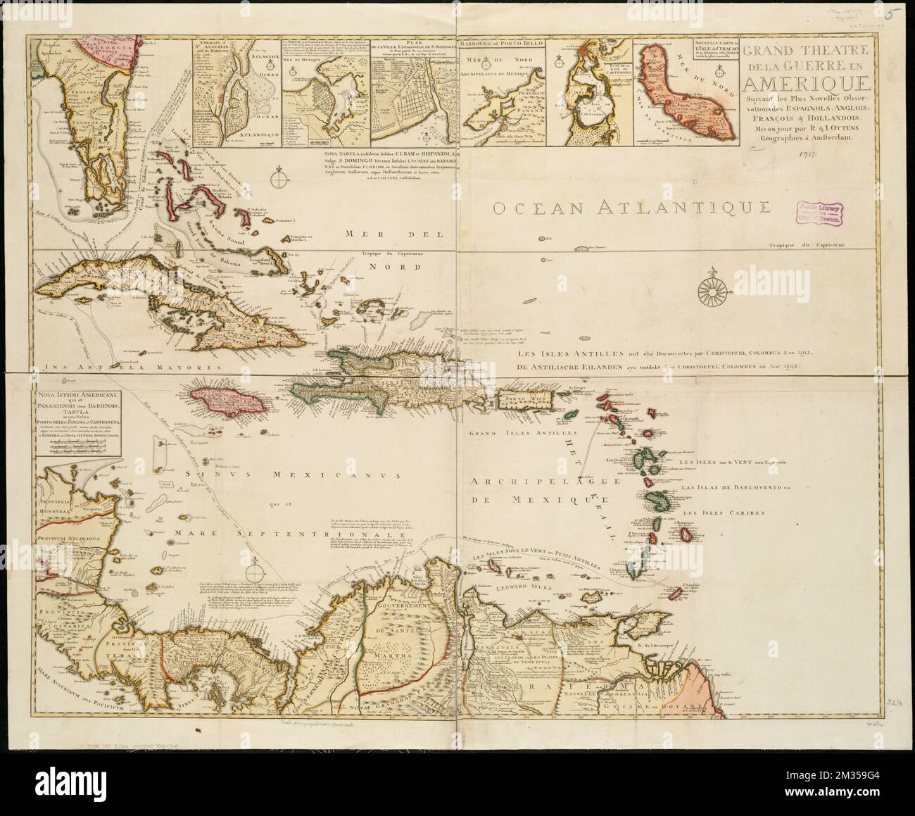 Grand theatre de la guerre en Amerique suivant les plus nouvelles ...