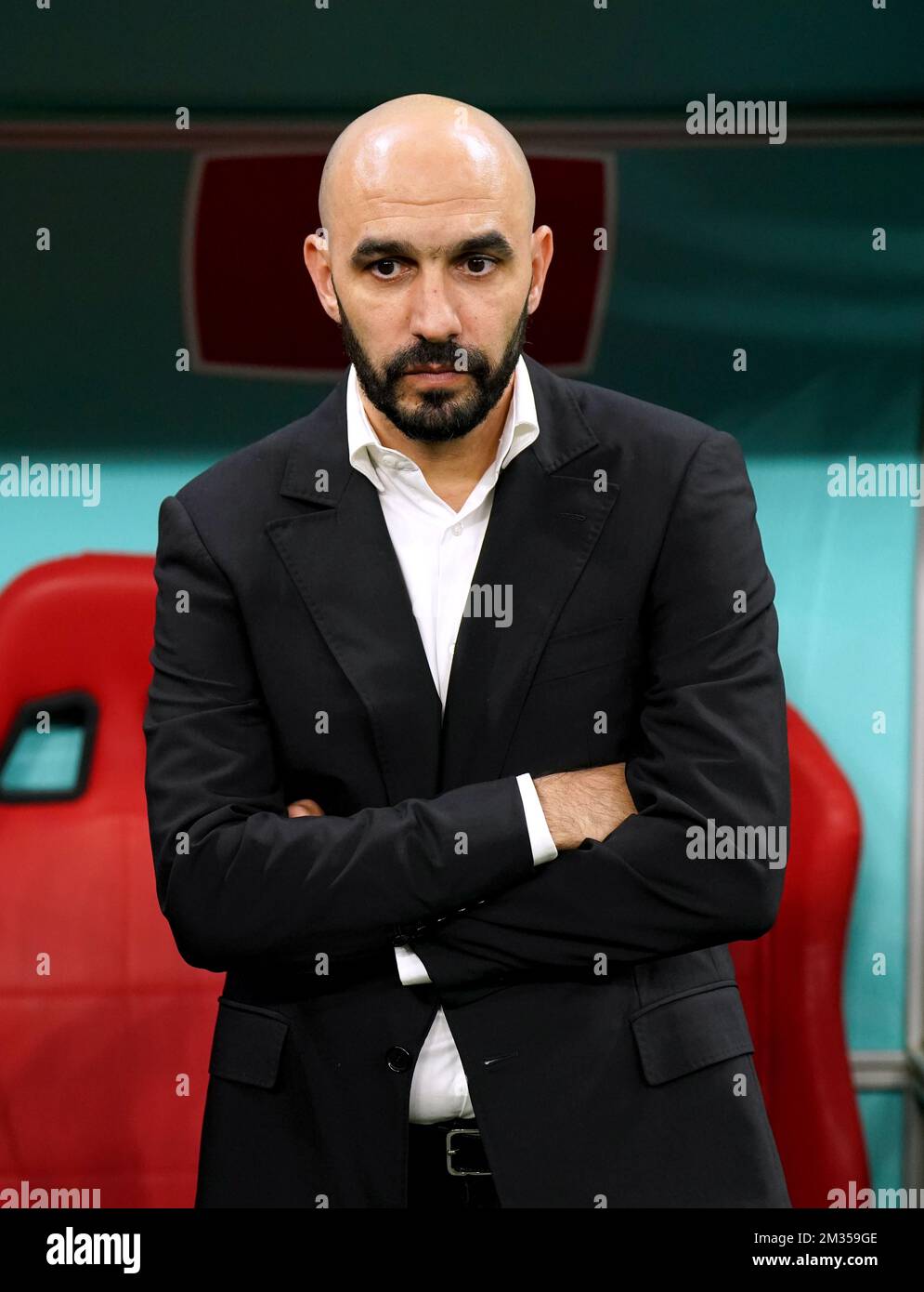 Morocco manager Walid Regragui ahead of the FIFA World Cup Semi-Final ...