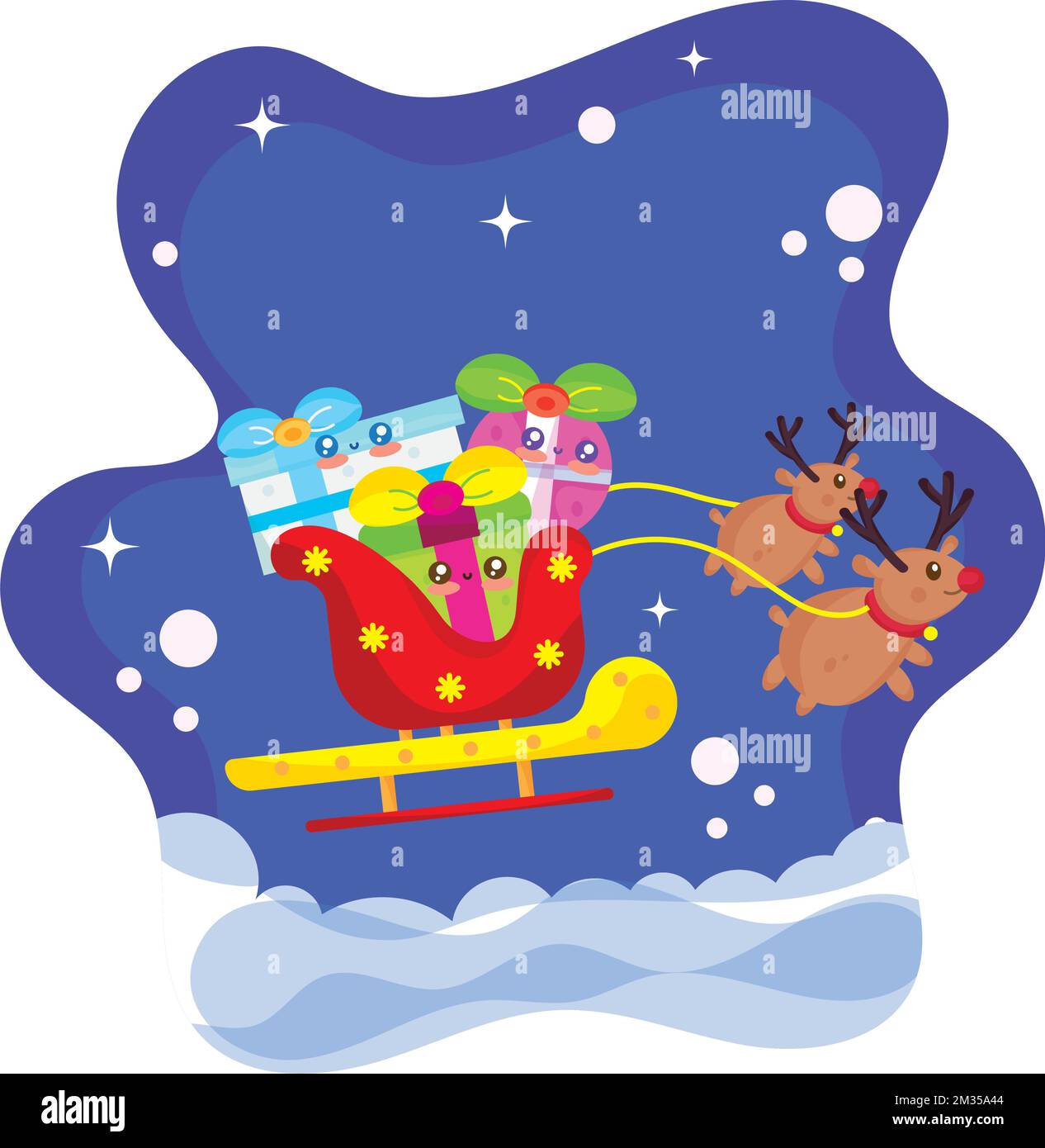 Sledge cartoon hi-res stock photography and images - Alamy