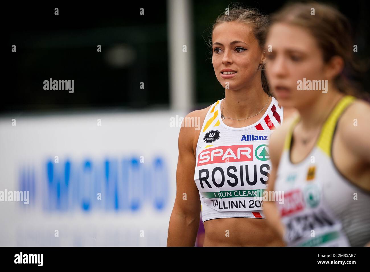 Belgian Rani Rosius pictured in action during the women's 100m heats ...