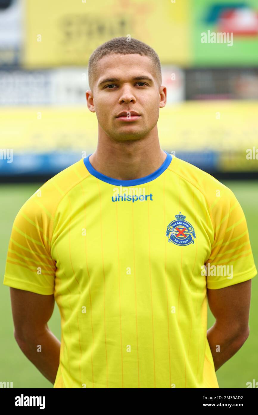 Waasland-Beveren's Joseph Joe Efford poses for the photographer at the ...