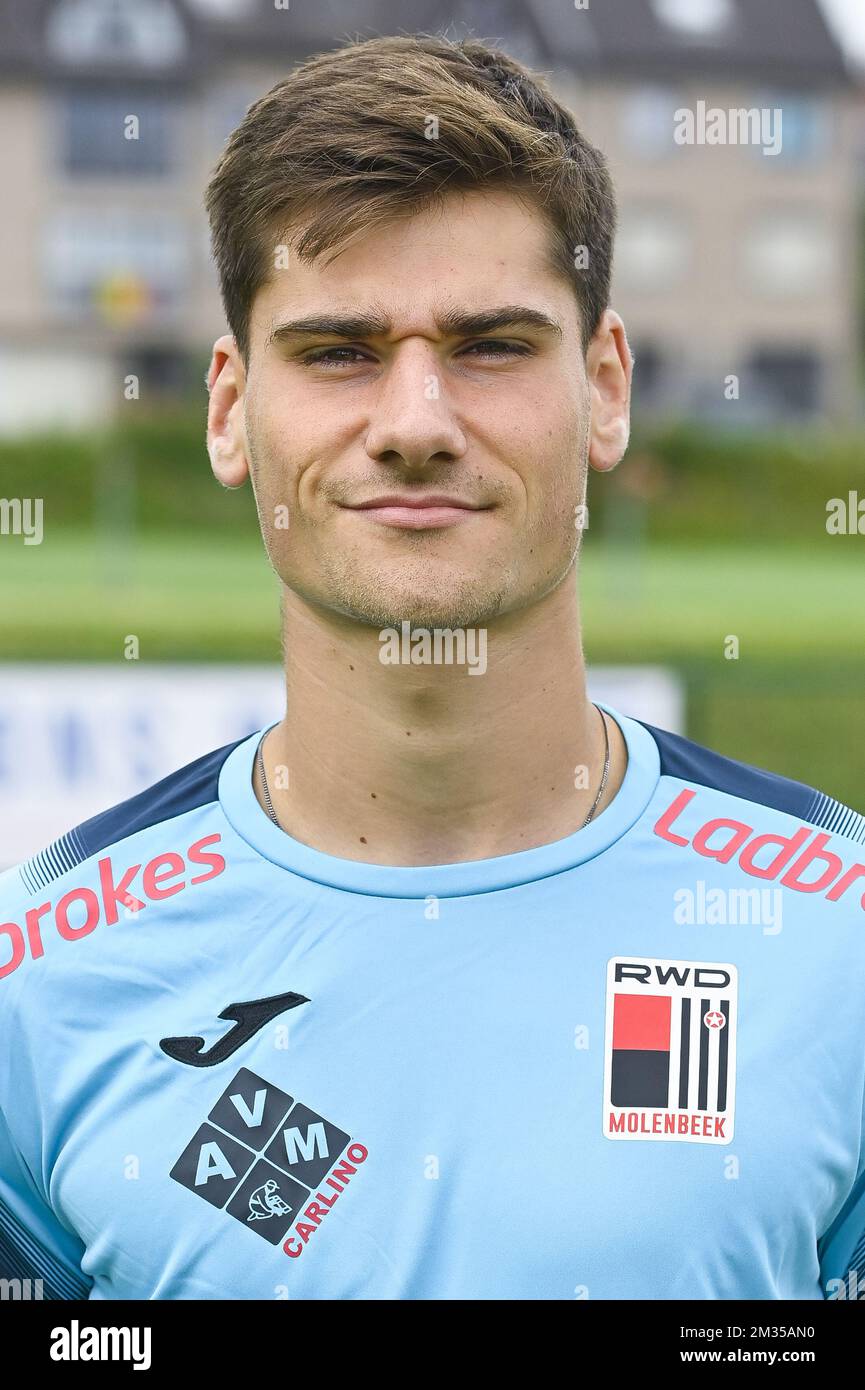 Rwdm's goalkeeper Jonathan De Bie poses for the photographer, at the ...
