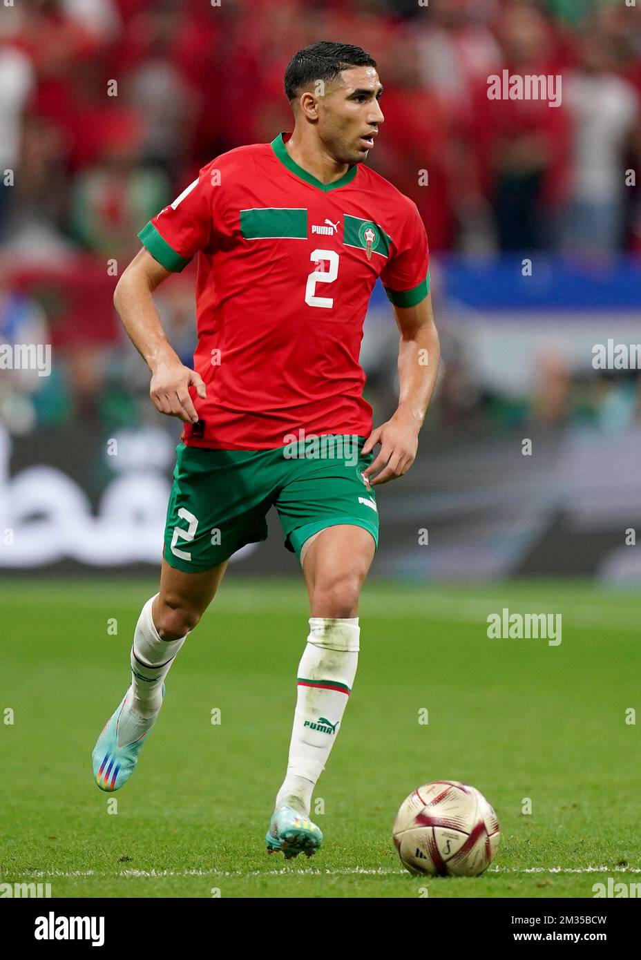 Morocco’s Achraf Hakimi in action during the FIFA World Cup Semi-Final ...
