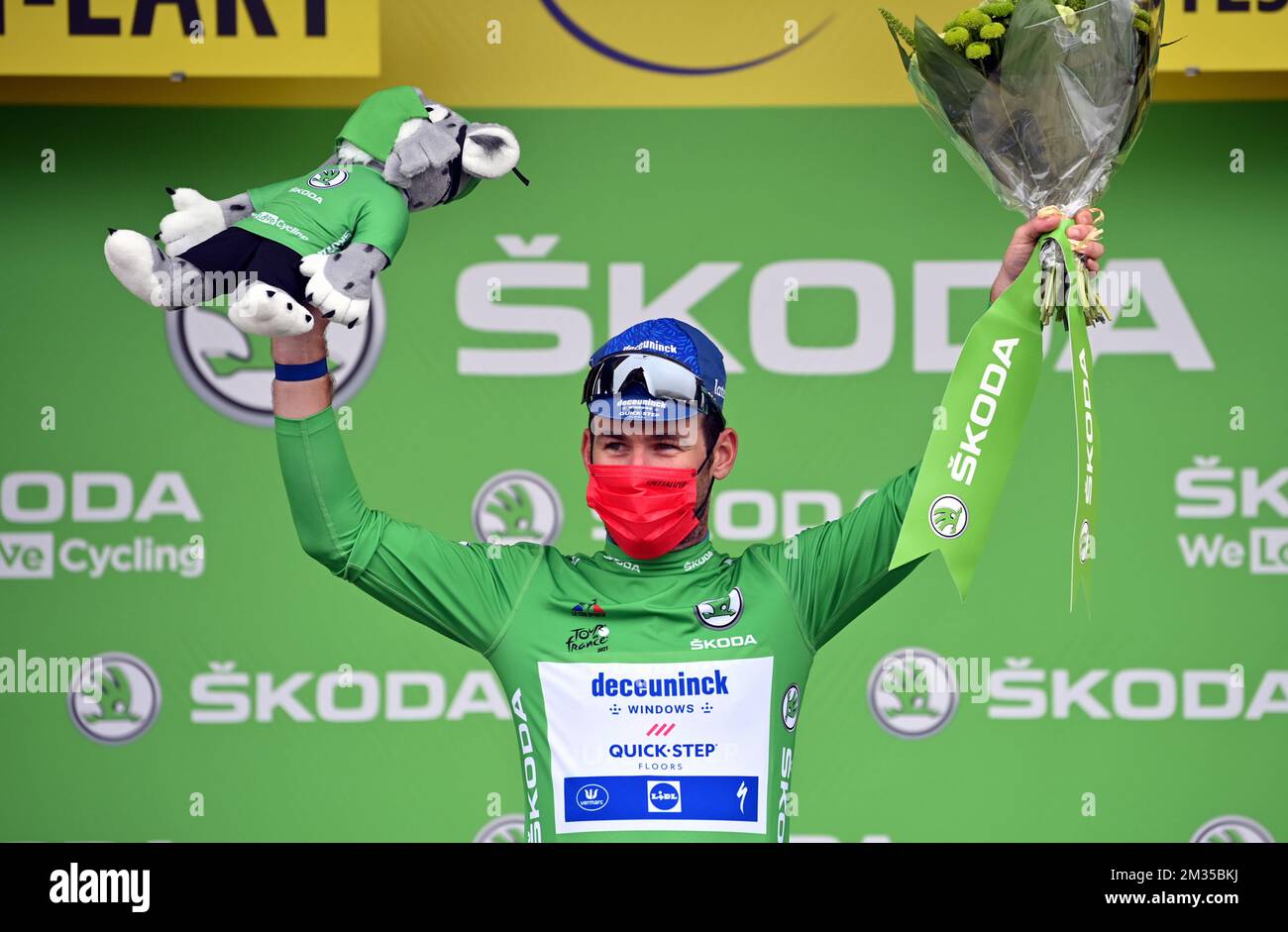 British Mark Cavendish of Deceuninck - Quick-Step celebrates on the ...