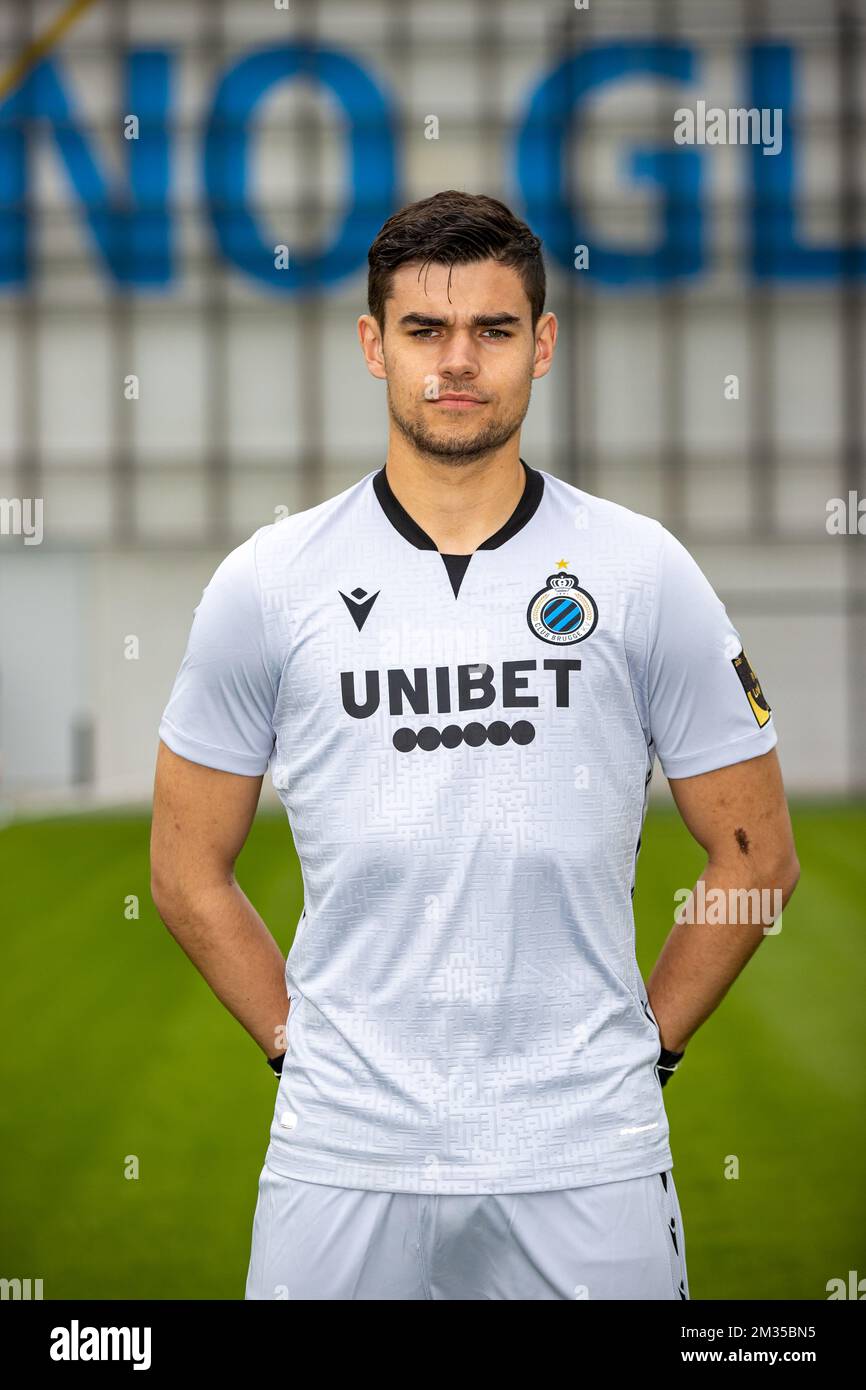 Club's goalkeeper Nick Shinton poses for a team picture, at the 2021 ...