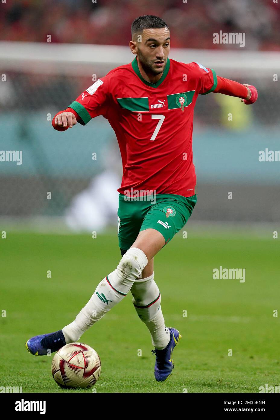 Morocco’s Hakim Ziyech in action during the FIFA World Cup Semi-Final ...