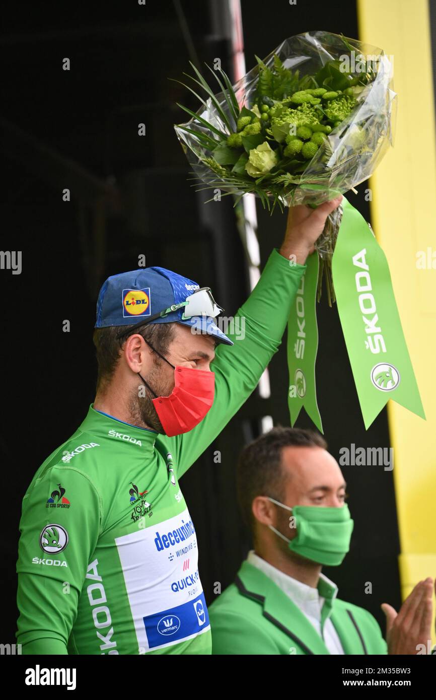 British Mark Cavendish of Deceuninck - Quick-Step celebrates on the ...