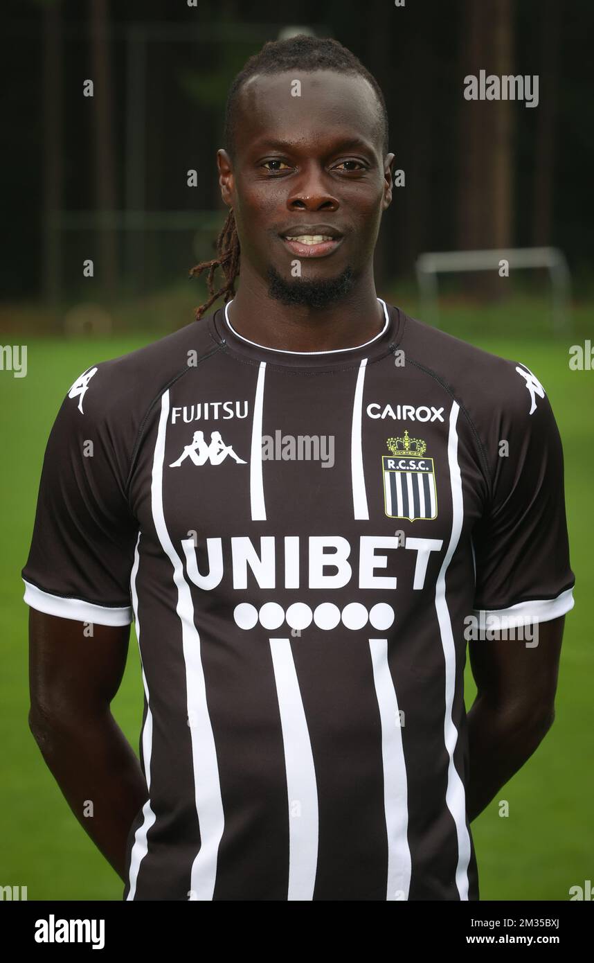 Charleroi's Mamadou Fall poses for a team picture, at the 2021-2022 ...