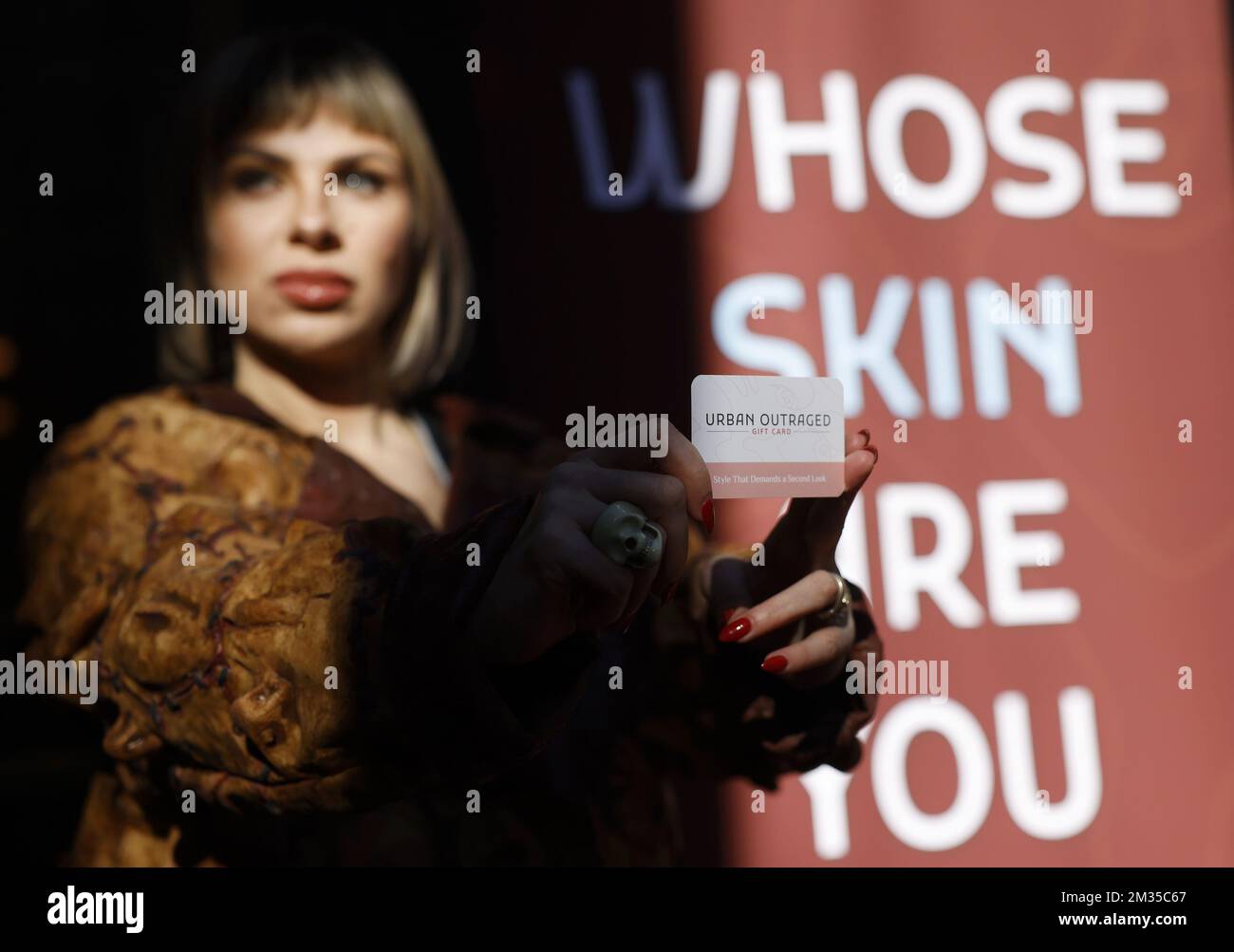 New York, United States. 13th Dec, 2022. Models wear fashion outfits ...