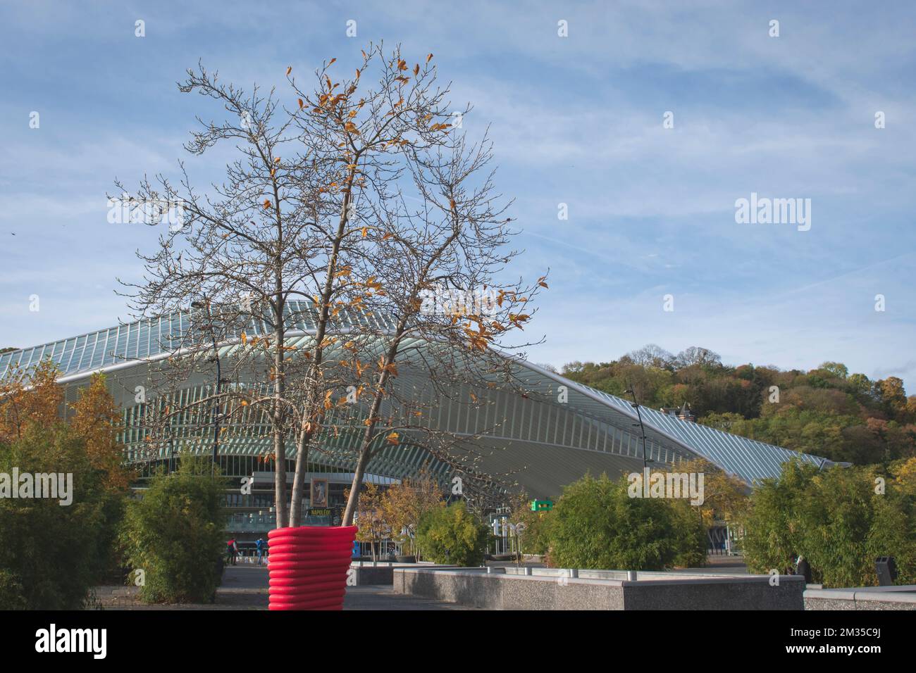Liege. Wallonia - Belgium 31-10-2021. Railway station of the city of ...