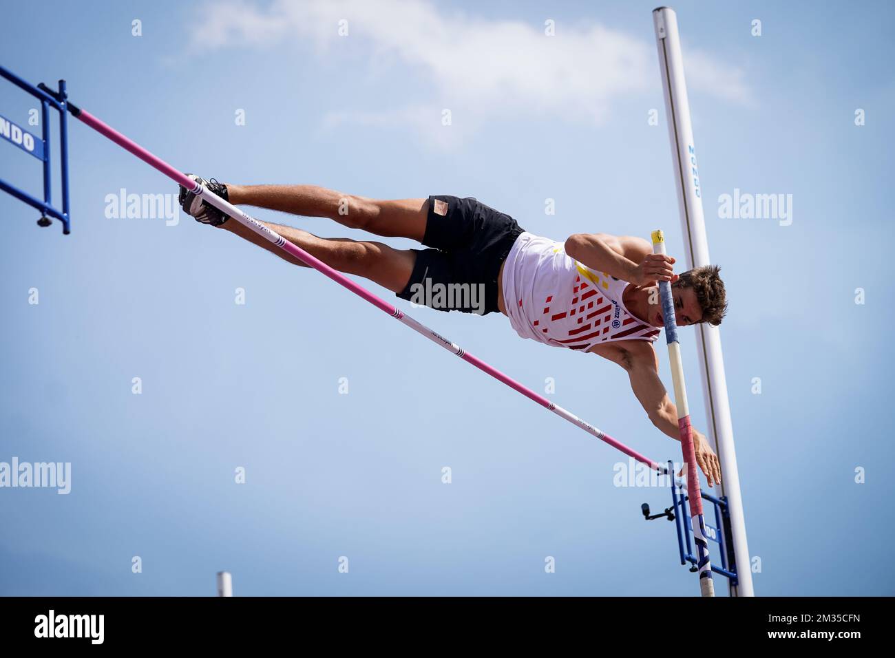 Belgian Jef Misplon pictured in action during the pole vault event of ...