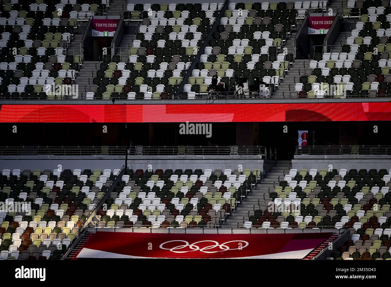 Illustration picture shows empty seats in the Olympic Stadium before ...