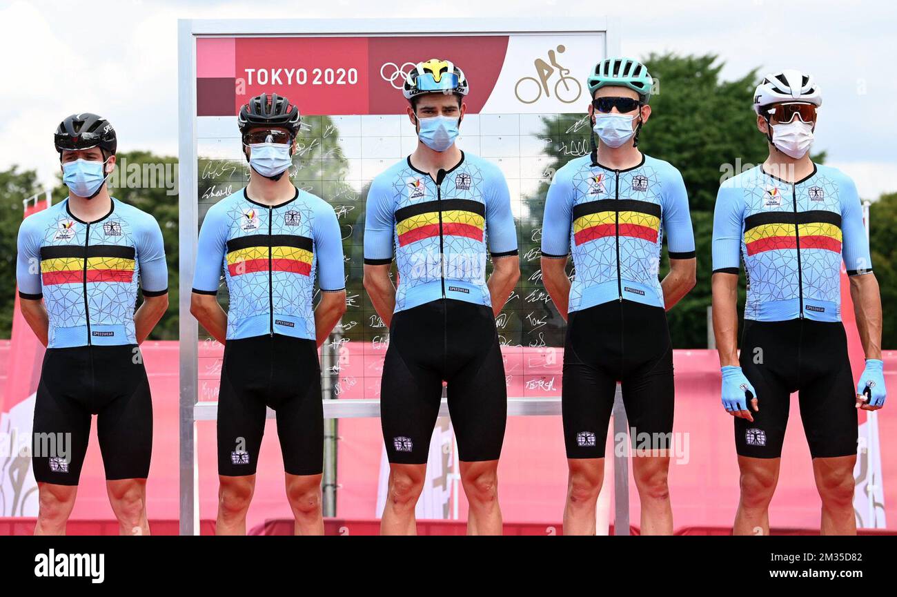 Belgian cyclist Remco Evenepoel, Belgian cyclist Mauri Vansevenant ...