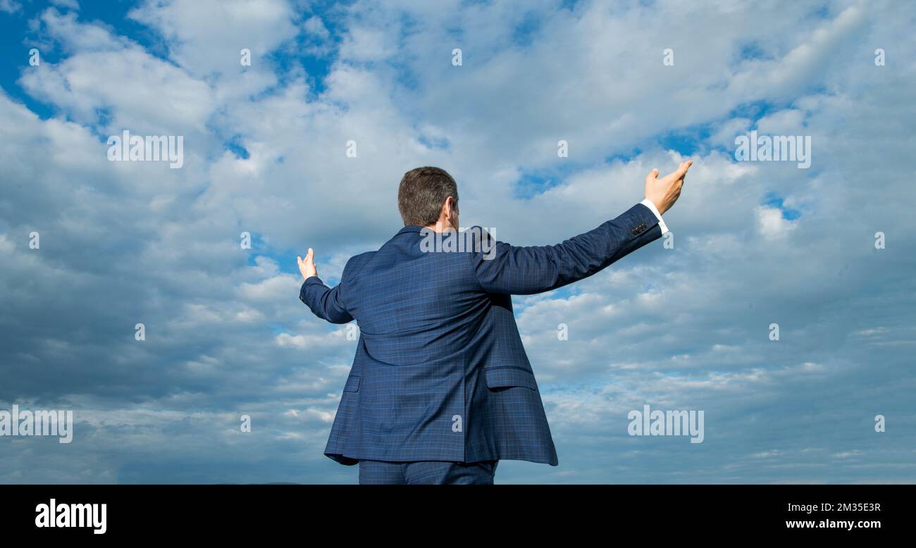 back view of successful business man in corporate suit. photo of ...