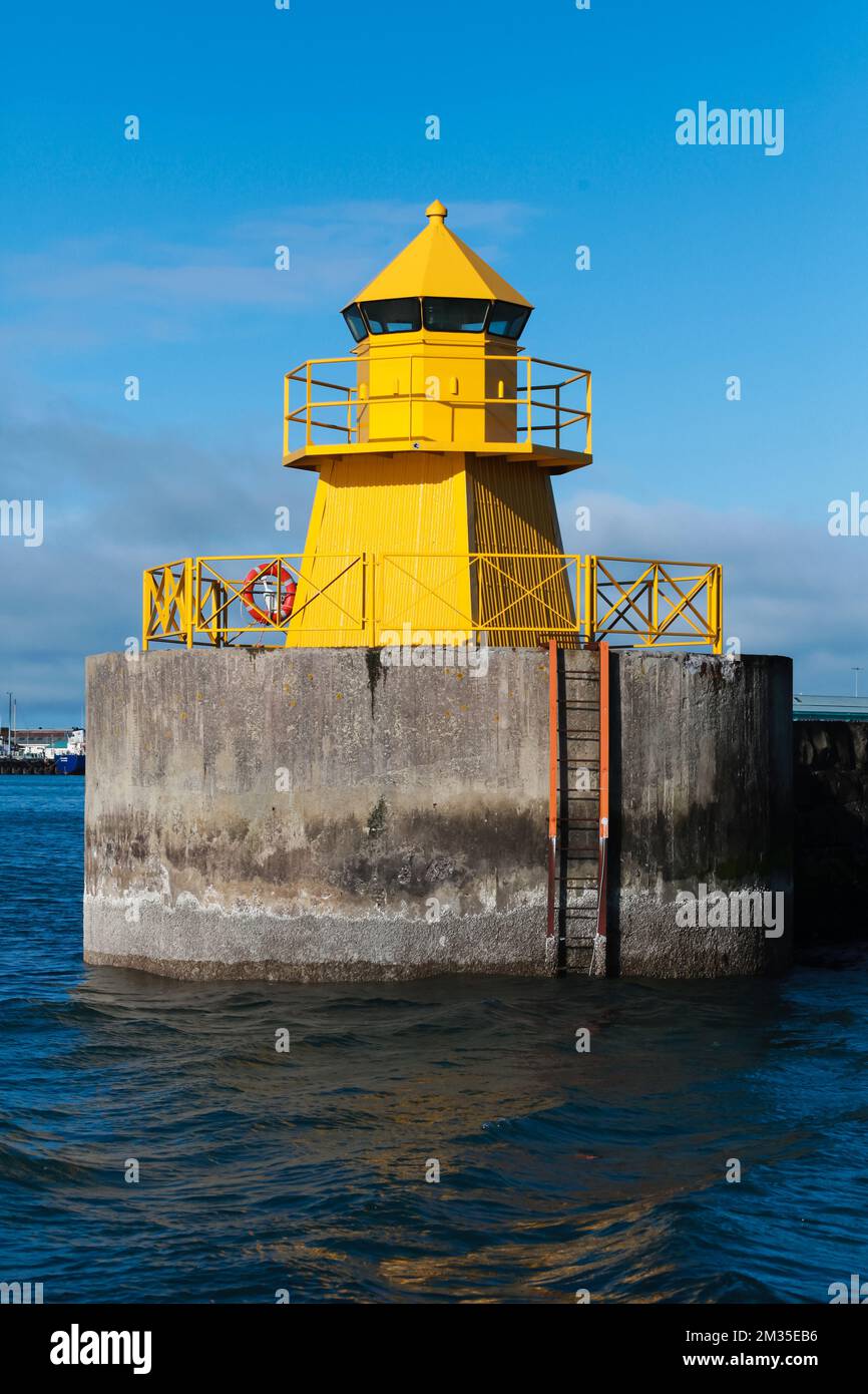 Yellow lighthouse iceland hi-res stock photography and images - Alamy