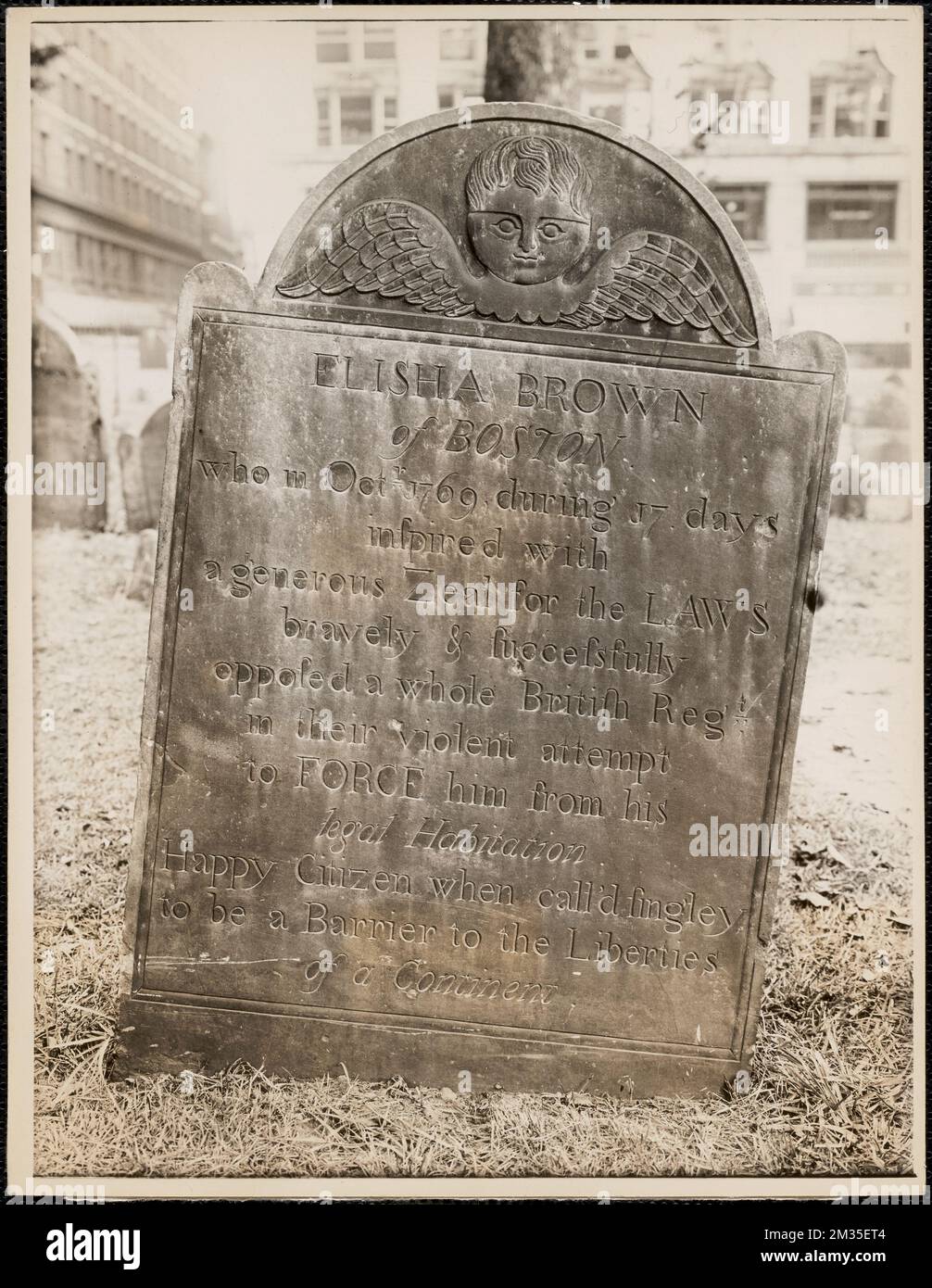 Grave of Elisha Brown at Granary Burying Ground, Boston, Mass. , Tombs & sepulchral monuments ...