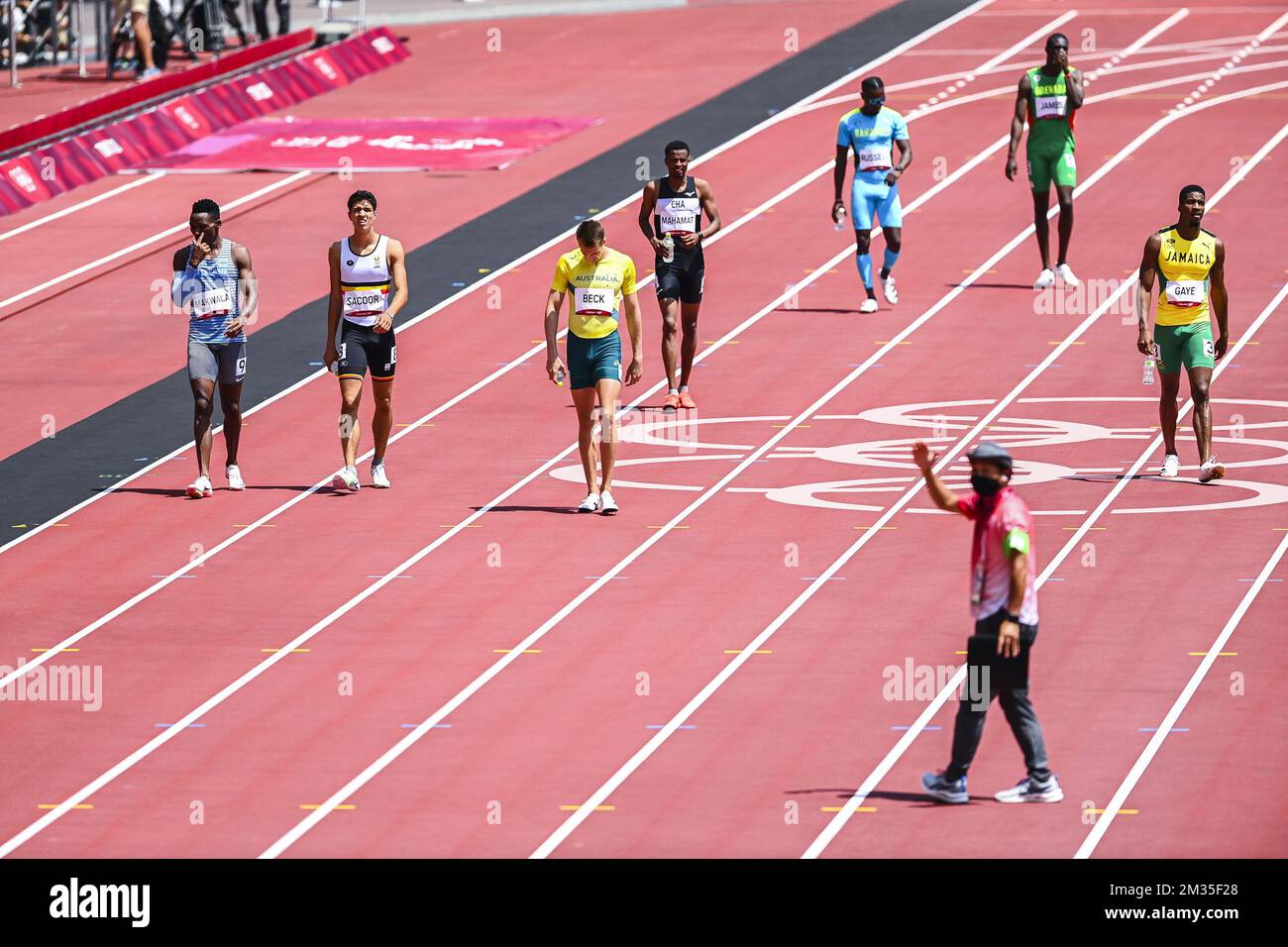 Botswana Isaac Makwala, Belgian Jonathan Sacoor and Australian Alex ...