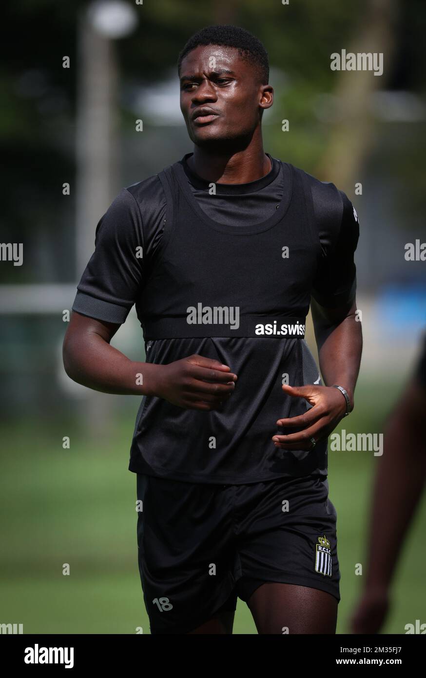 Charleroi's Chris Bedia pictured during a training of Belgian first ...