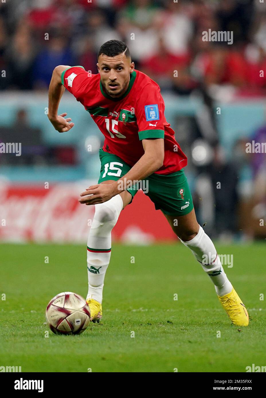 Morocco’s Selim Amallah in action during the FIFA World Cup Semi-Final ...