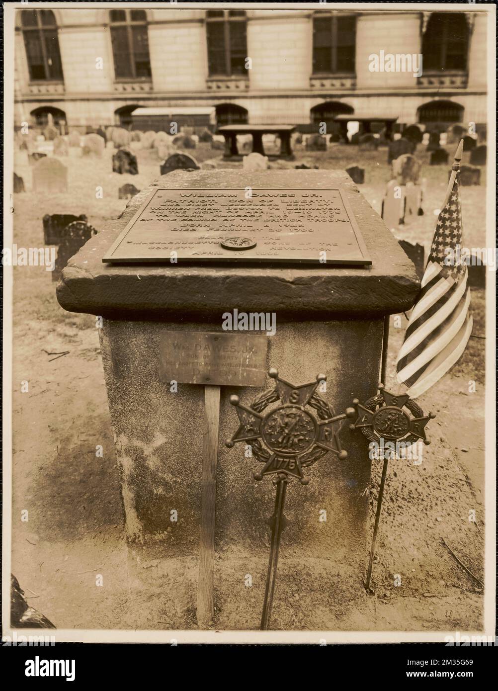 Grave of William Dawes Jr. , Tombs & sepulchral monuments, King's Chapel Burying Ground Boston ...