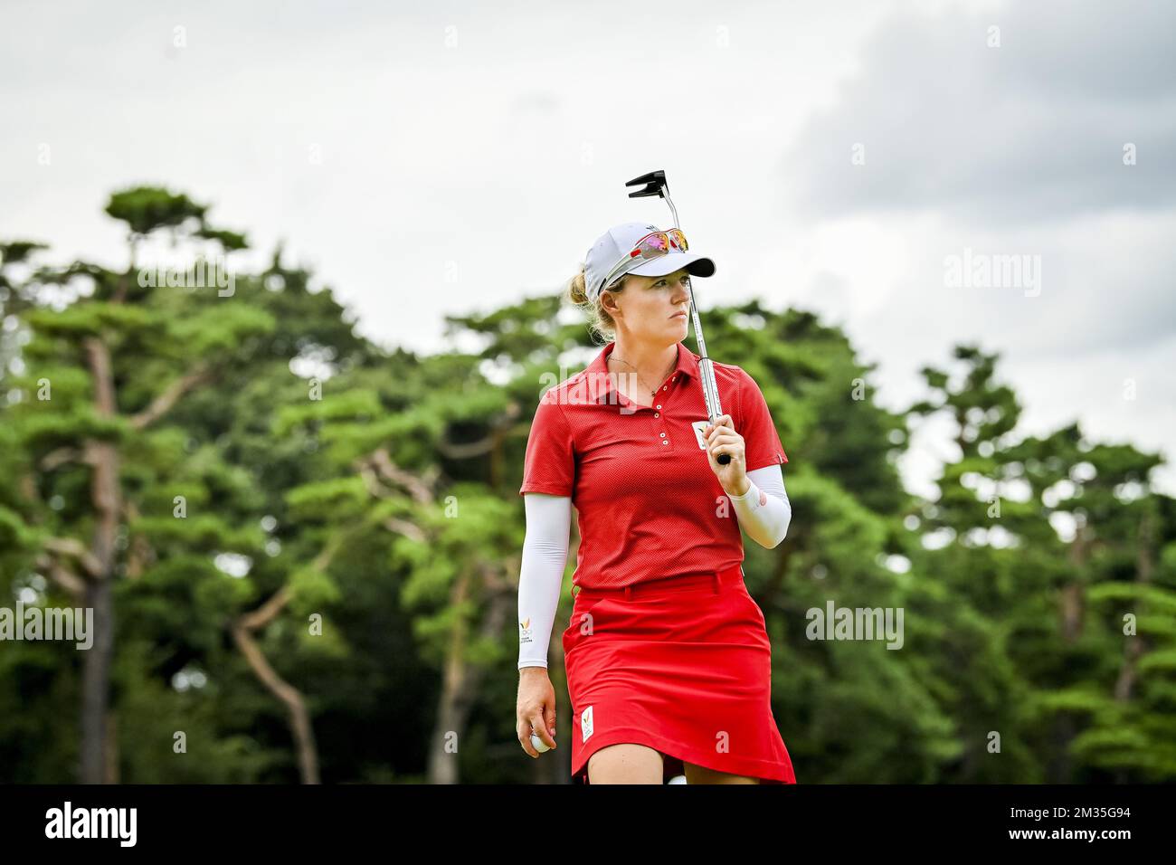 Belgian Golf player Manon De Roey pictured in action during the final ...