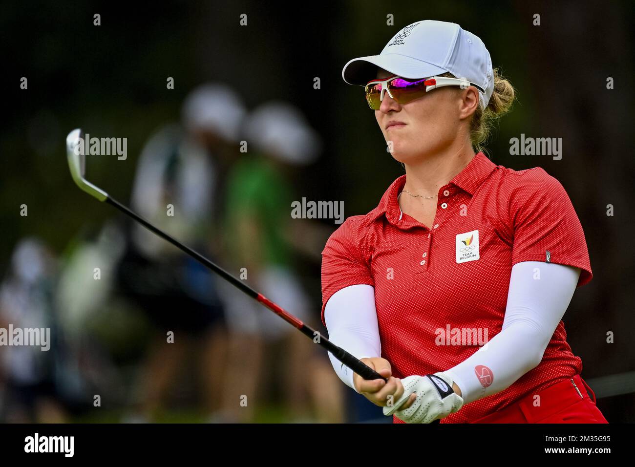 Belgian Golf player Manon De Roey pictured in action during the final ...