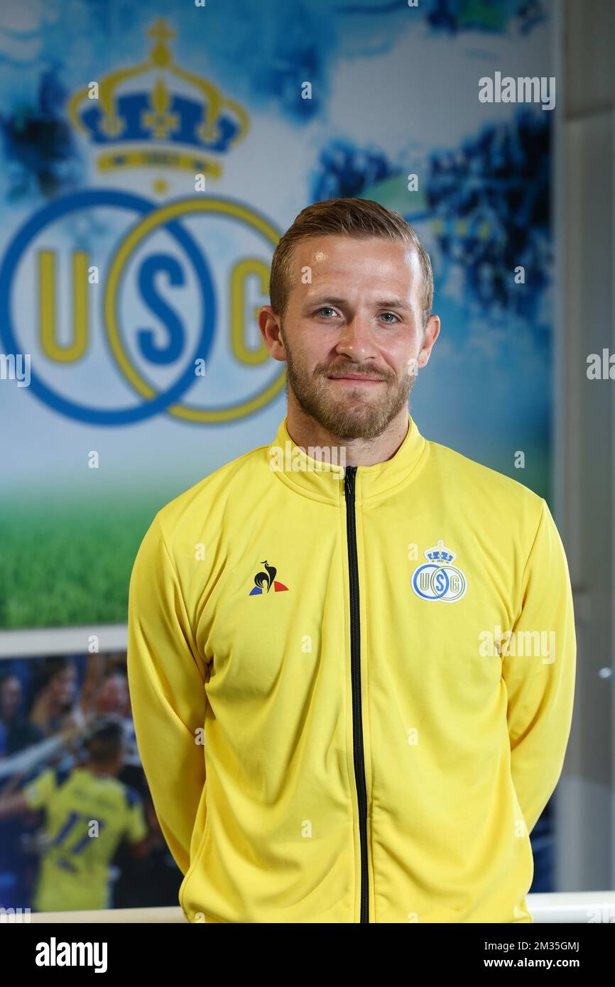 Union's Jonas Bager poses for the photographer at the 2021-2022 season ...