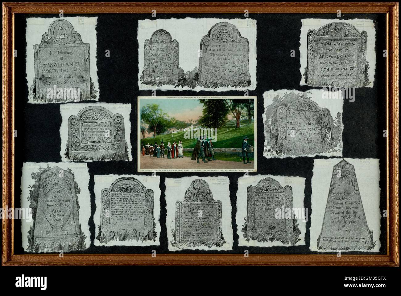 Gravestones and a Pilgrim procession , Tombs & sepulchral monuments ...