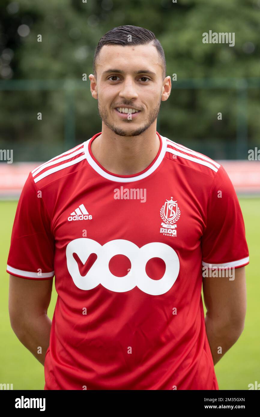 Standard's Selim Amallah poses for a team picture, at the 2021-2022 ...