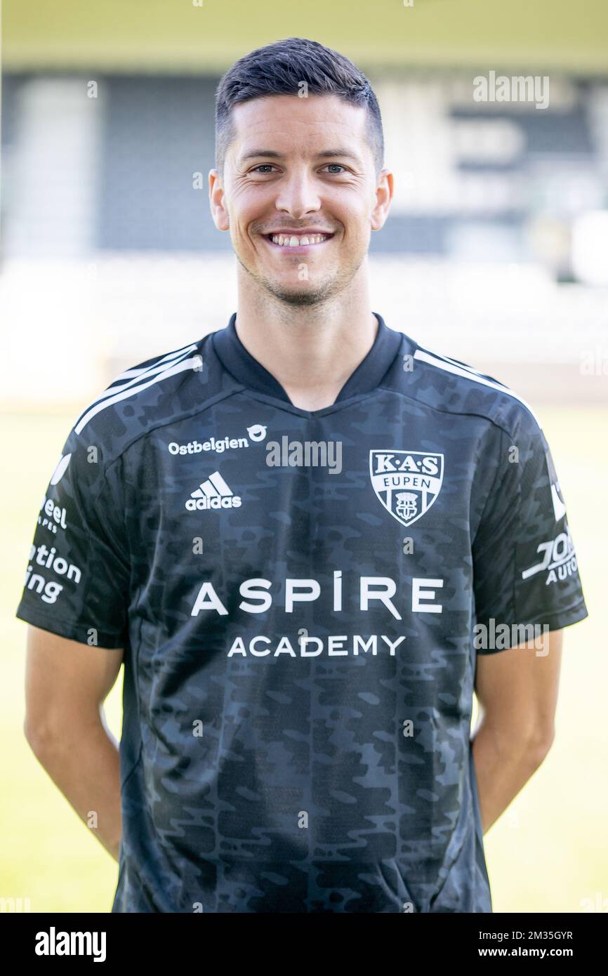 Eupen's Stef Peeters poses for the photographer, at the 2021-2022 ...