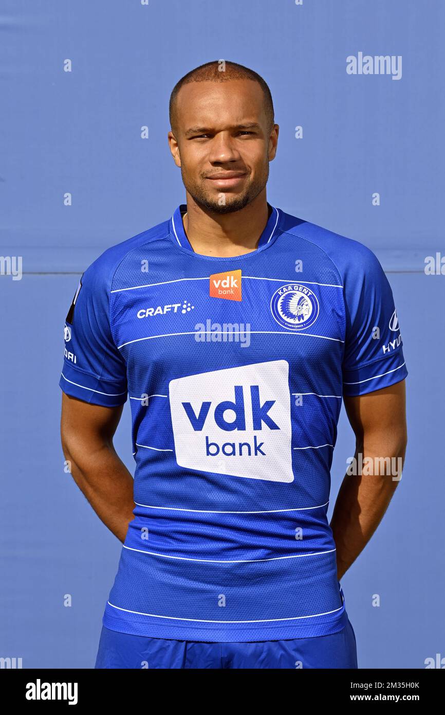 Gent's Vadis Odjidja-Ofoe poses for a team picture, at the 2021-2022 ...