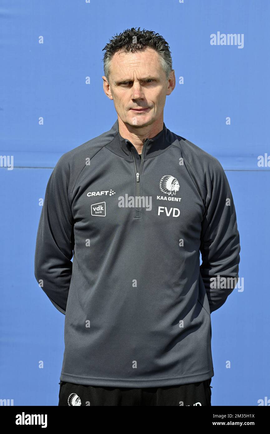 Gent's keeper coach Francky Vandendriessche poses for a team picture ...