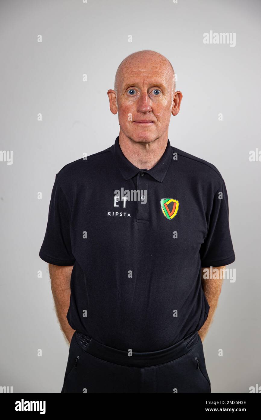 Oostende's Eberhard Trautner poses for a team picture, at the 2021-2022 ...