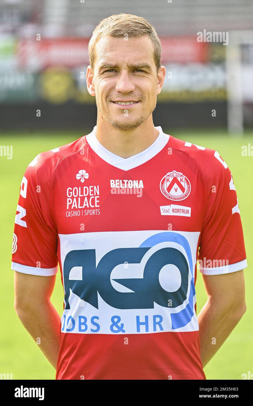 Kortrijk's Michiel Jonckheere poses for a team picture, at the 2021 ...