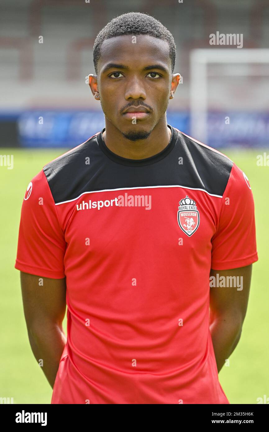 Mouscron's Eric Bocat poses for a team picture, at the 2021-2022 ...