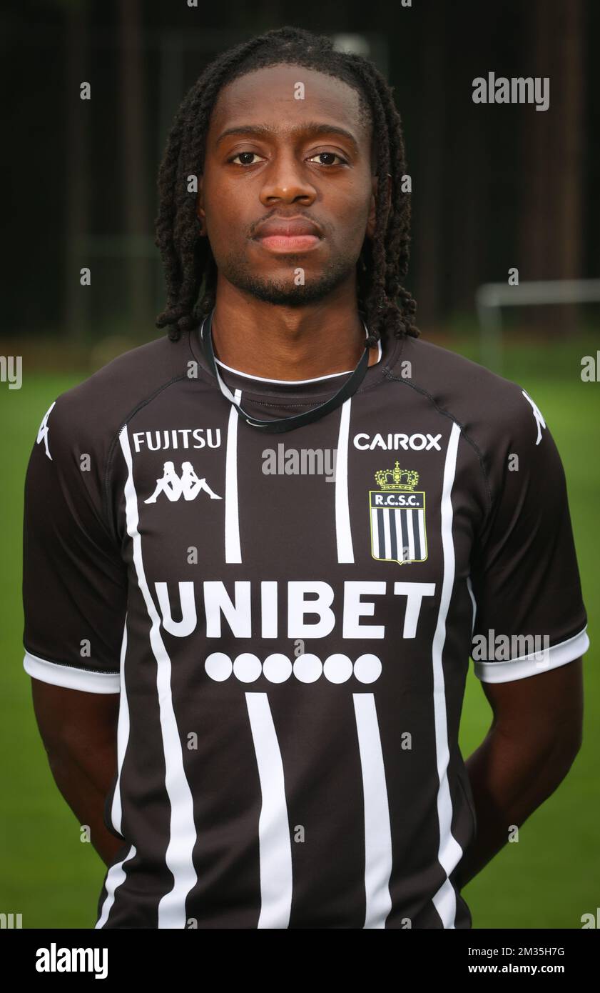 Charleroi's Joris Kayembe poses for a team picture, at the 2021-2022 ...