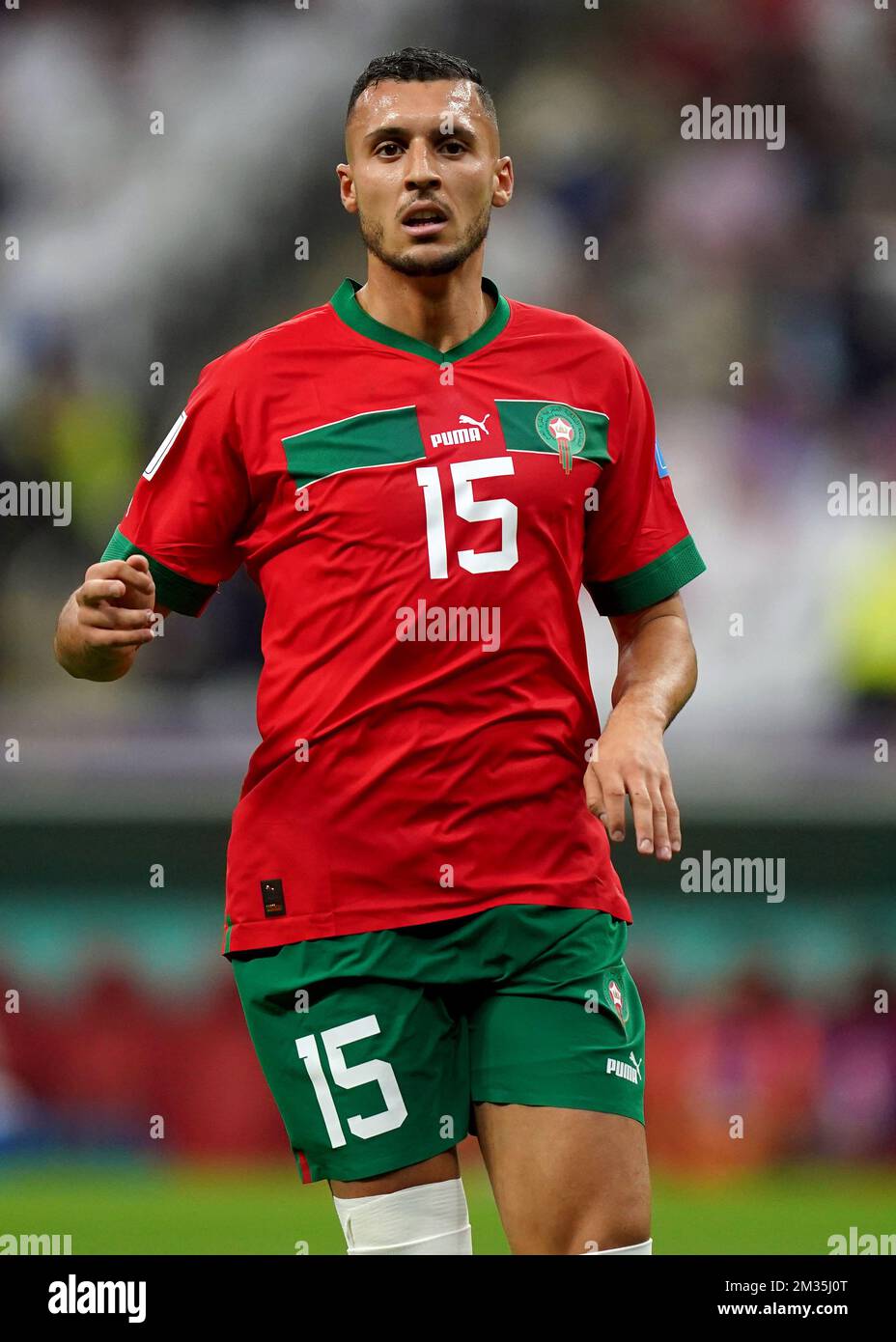 Morocco’s Selim Amallah in action during the FIFA World Cup Semi-Final ...