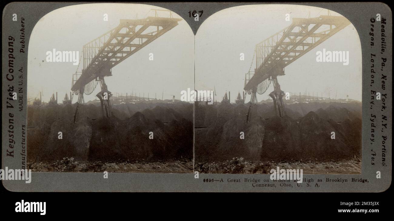 The great bridge on wheels , Bridges, Hoisting machinery, Ore industry ...