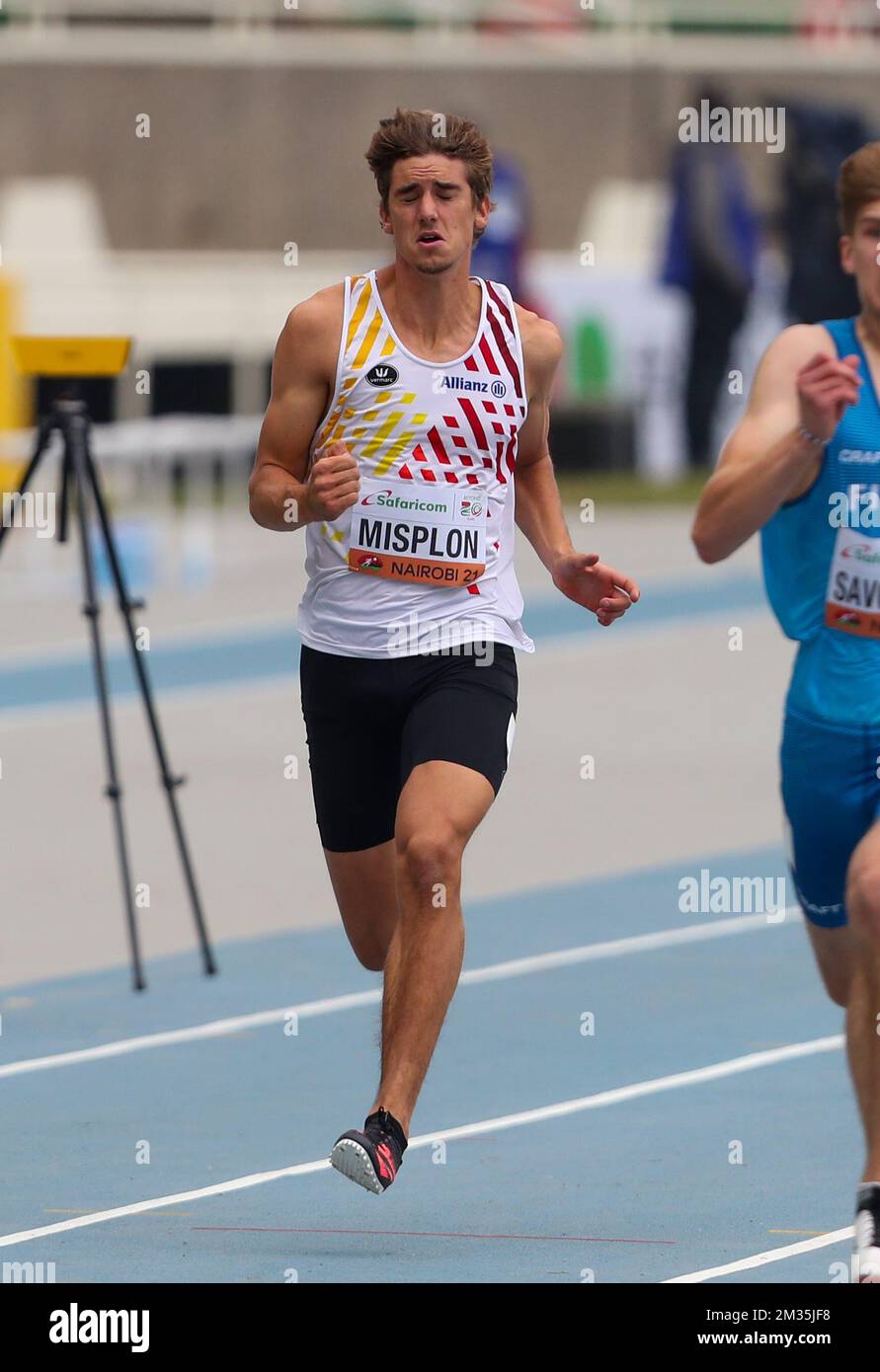 Belgian athlete Jef Misplon pictured in action during the 100m race of ...